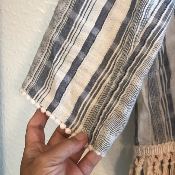 Knox Rose | Tops | Knoc Rose Boho Tassle Fringes Stripes Boho | Poshmark